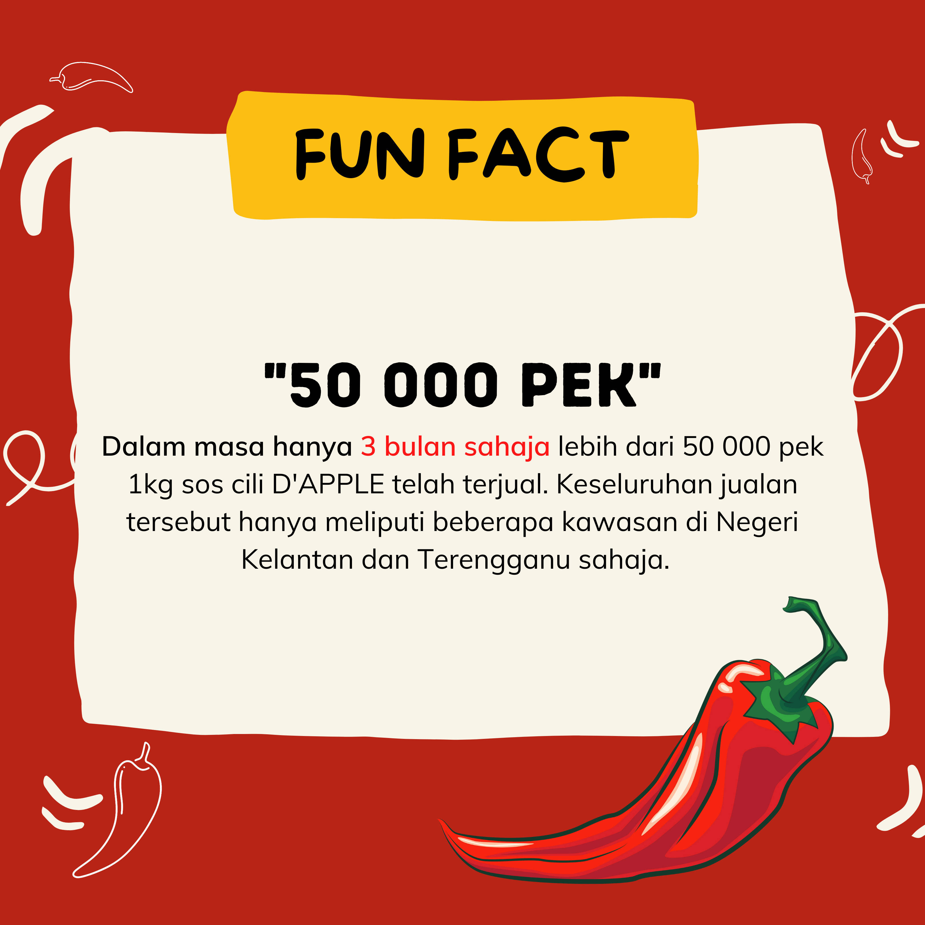 Dapatkan Pek Percubaan 150 gram Sos Cili Keluaran D’APPLE Secara Percuma